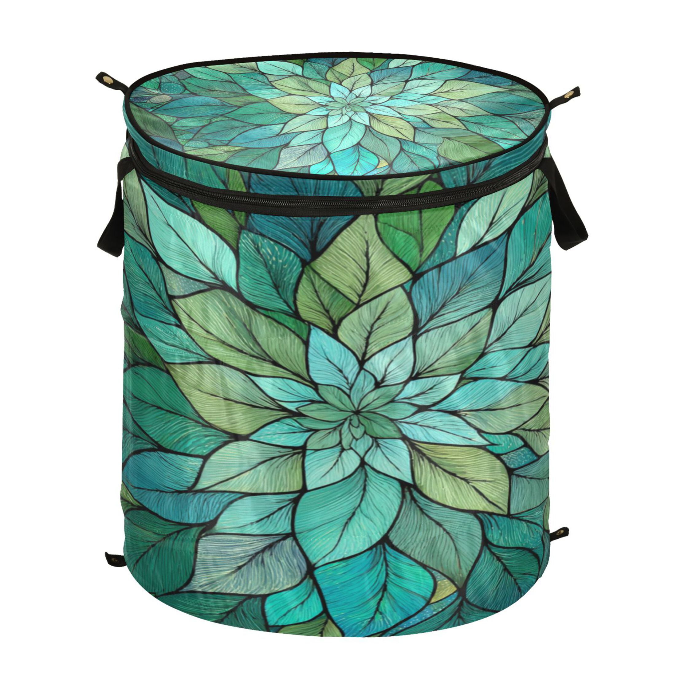 50L Large Capacity Foldable Elastic Storage Basket Laundry Basket ...