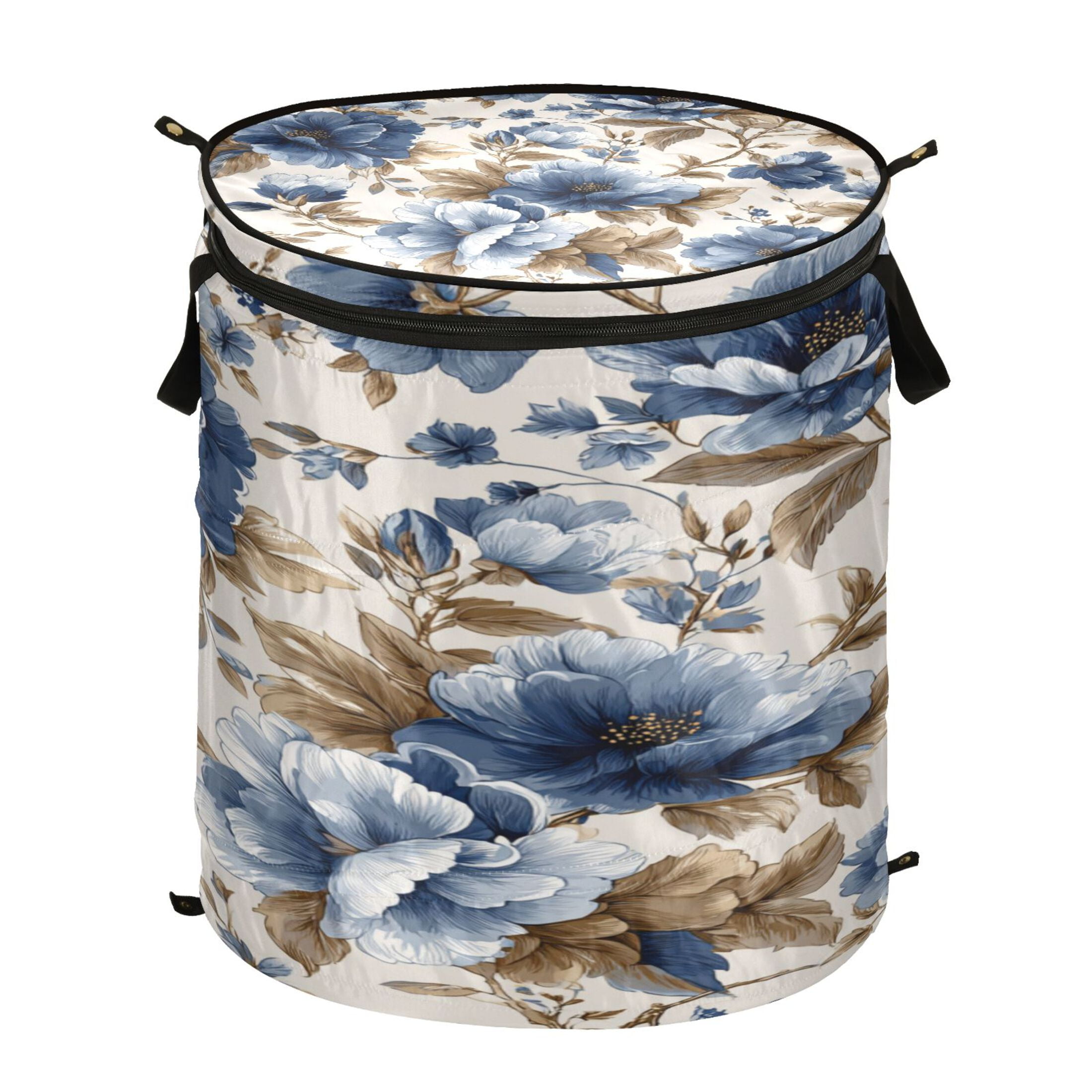50L Large Capacity Foldable Elastic Storage Basket Laundry Basket ...