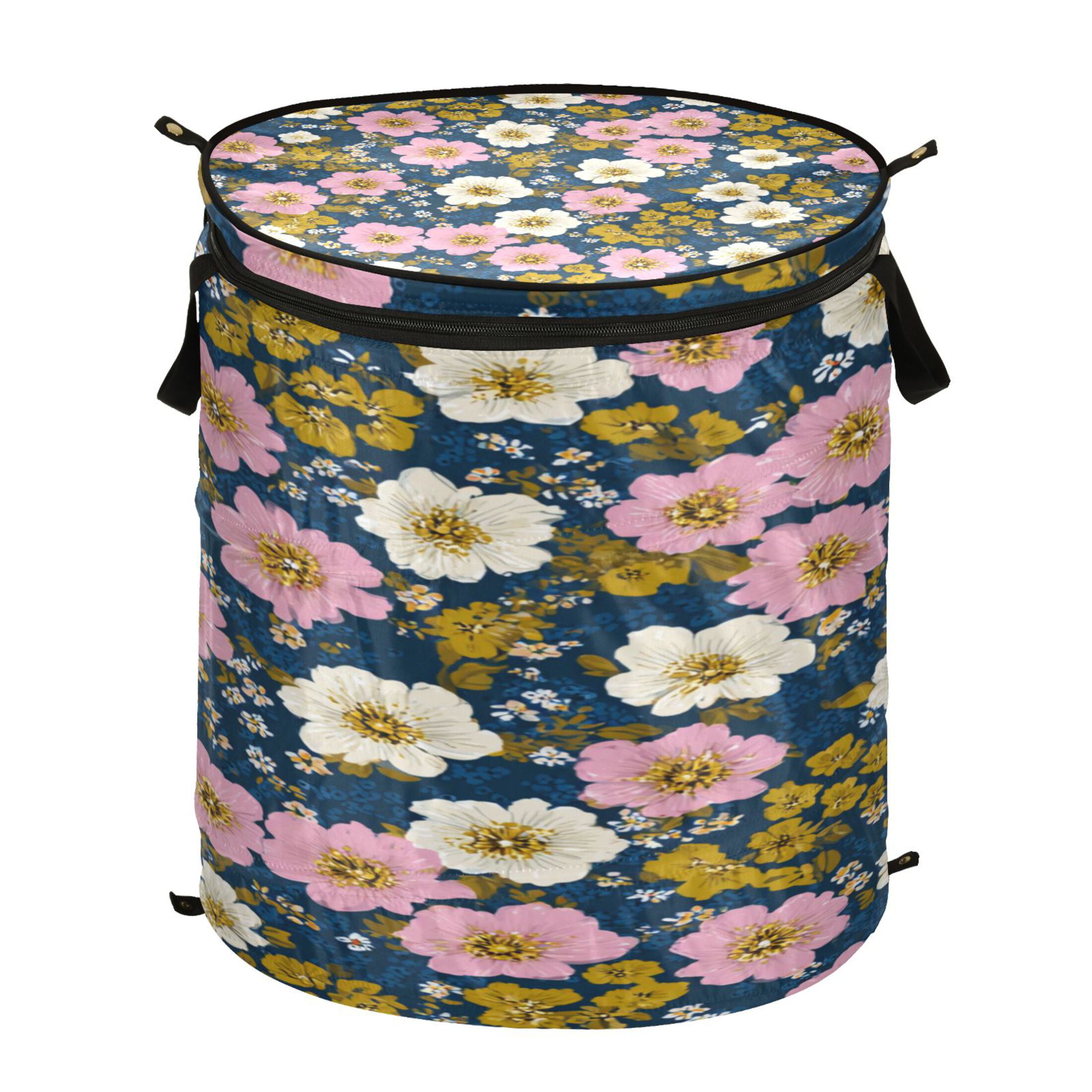 50L Large Capacity Foldable Elastic Storage Basket Laundry Basket ...