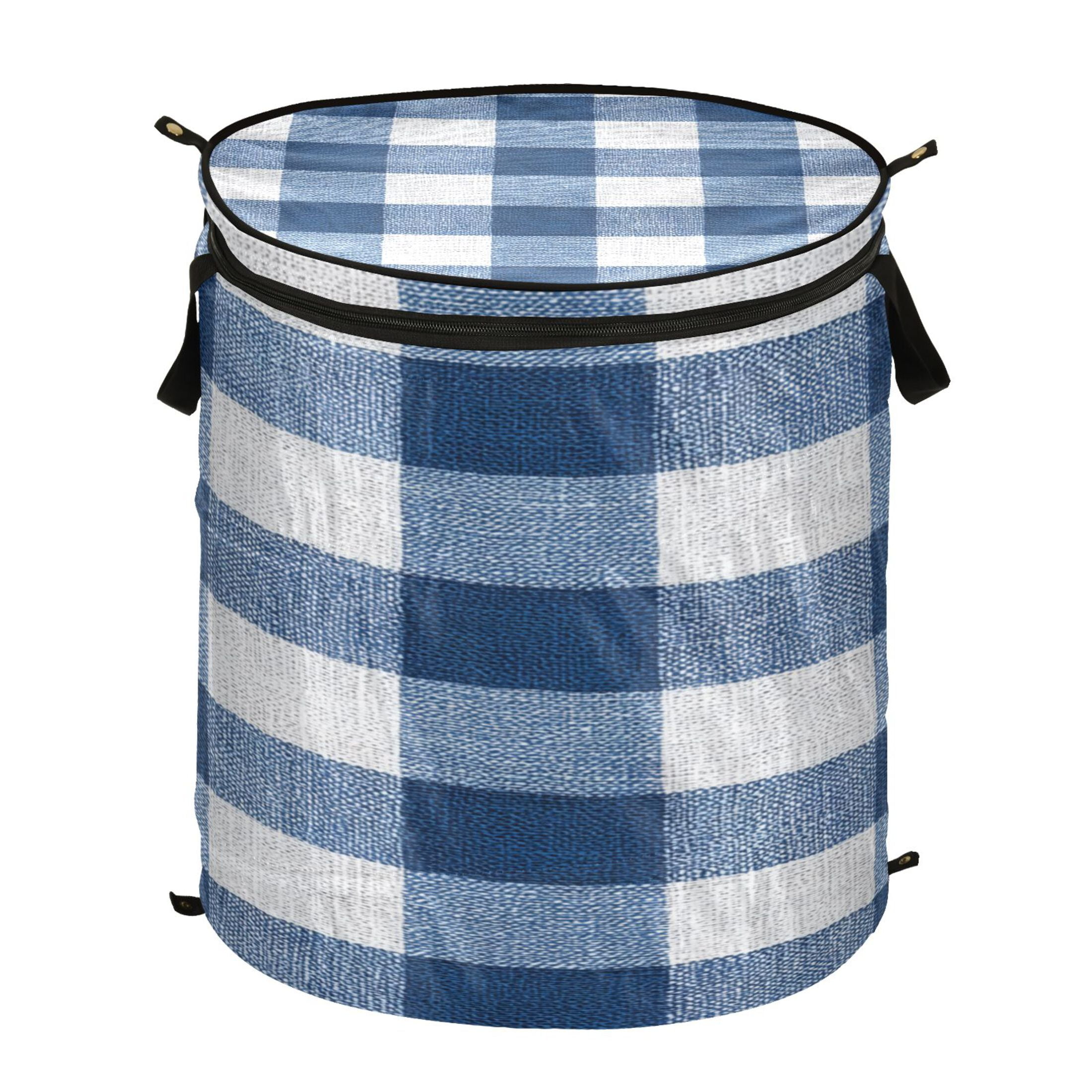 50L Large Capacity Foldable Elastic Storage Basket Laundry Basket Gray ...