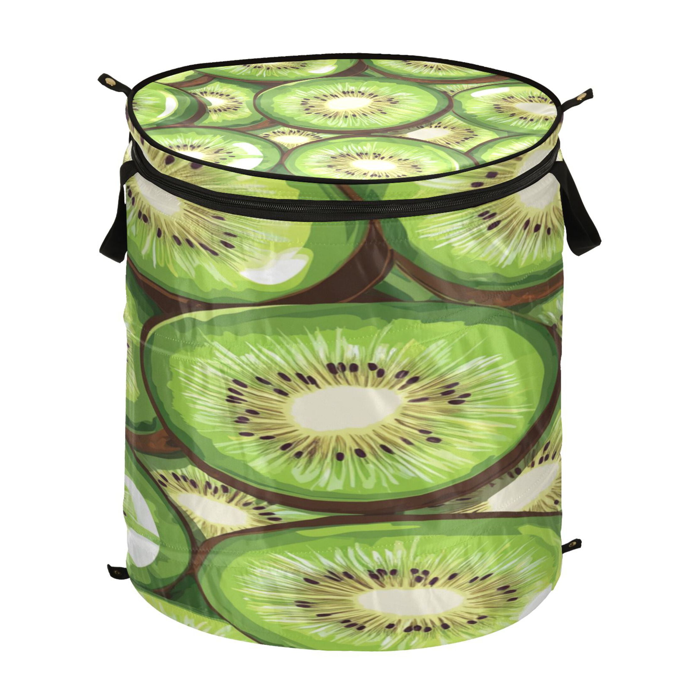 50L Large Capacity Foldable Elastic Storage Basket Laundry Basket Kiwi ...