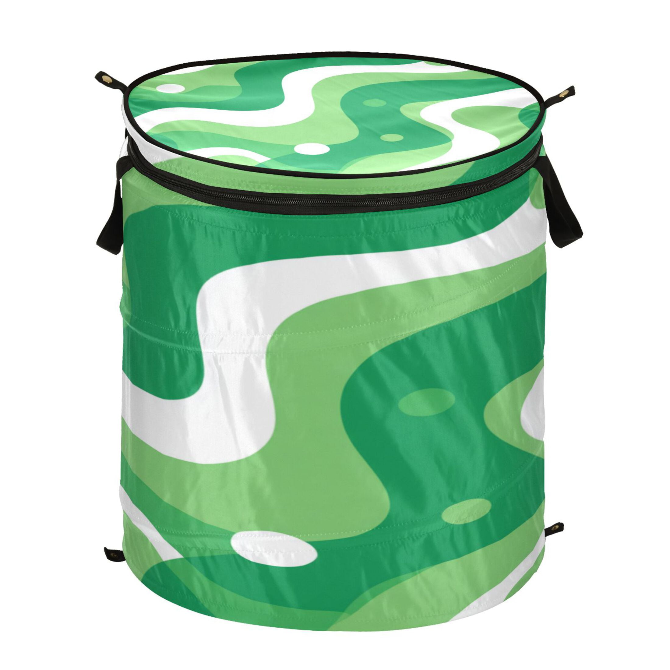50L Large Capacity Foldable Elastic Storage Basket Laundry Basket Light ...