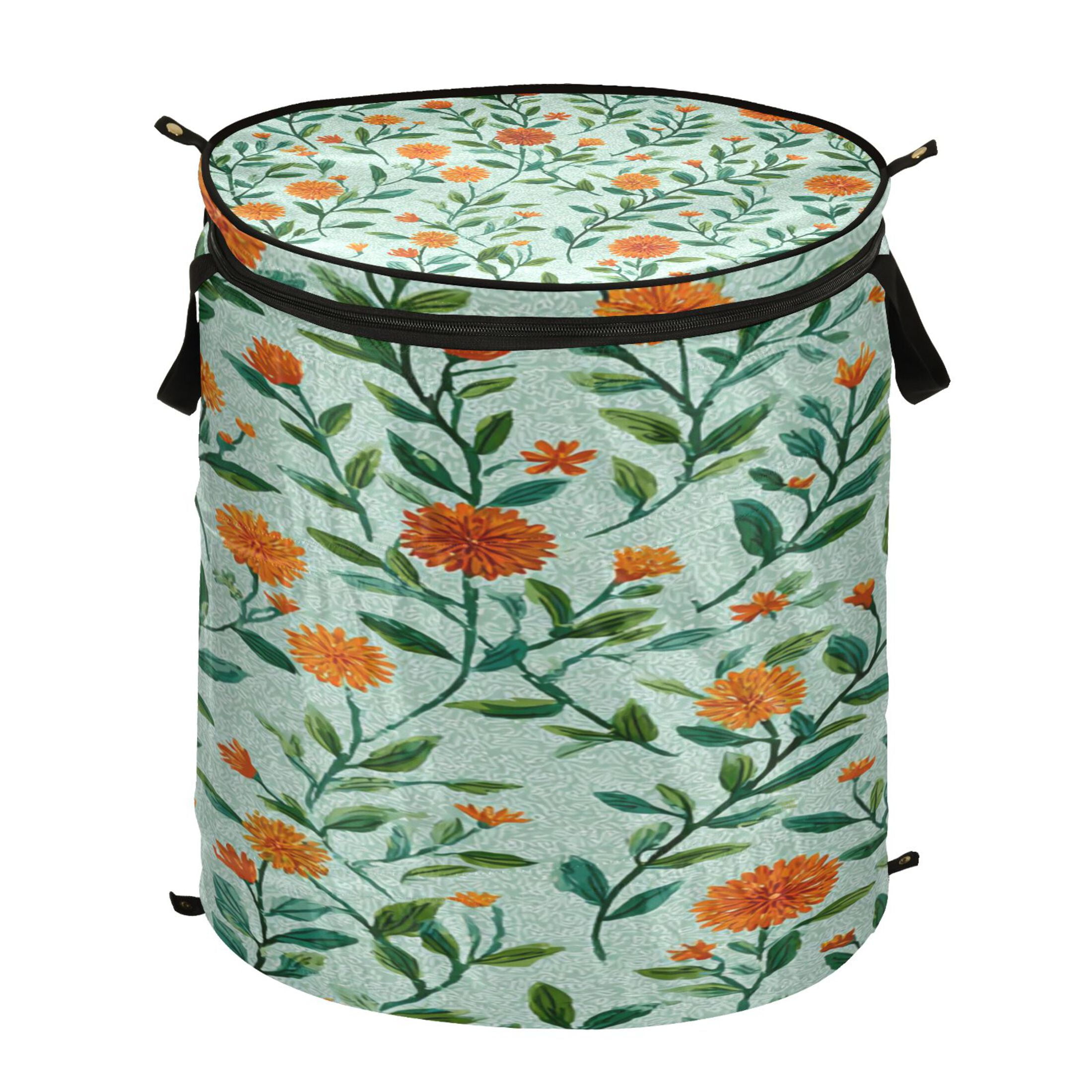 50L Large Capacity Foldable Elastic Storage Basket Laundry Basket Light ...