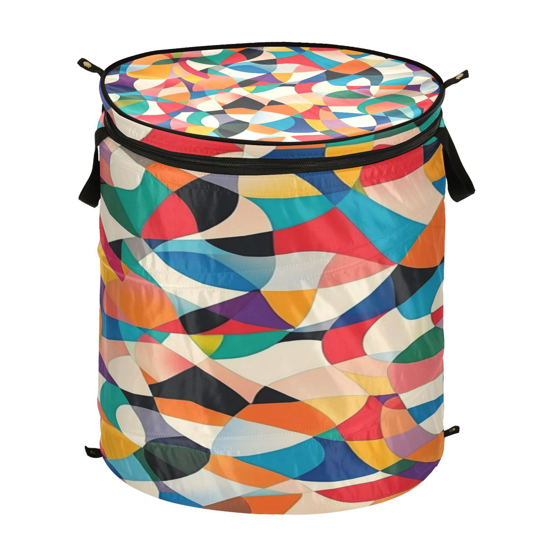 50L Large Capacity Foldable Elastic Storage Basket Laundry Basket ...