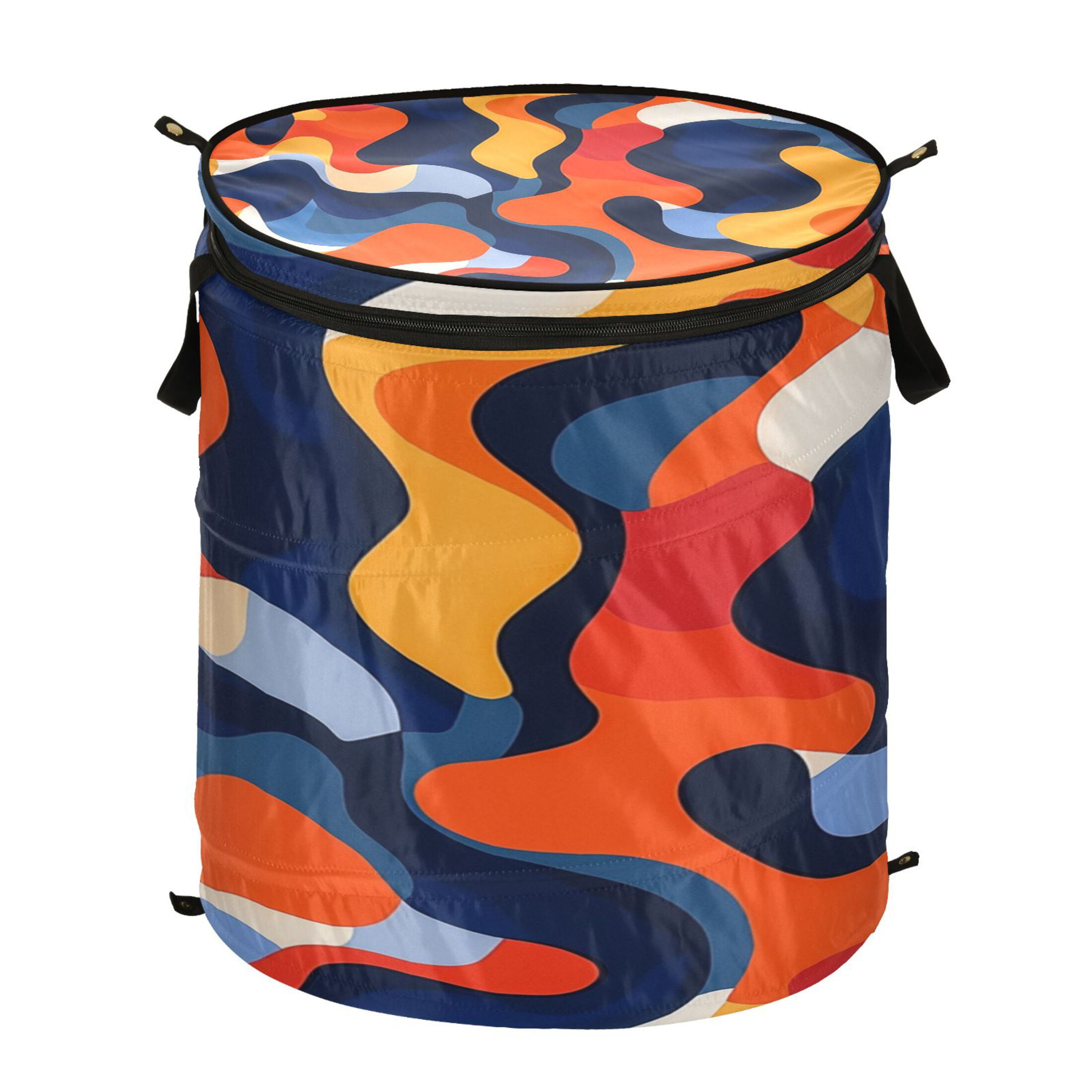 50L Large Capacity Foldable Elastic Storage Basket Laundry Basket ...