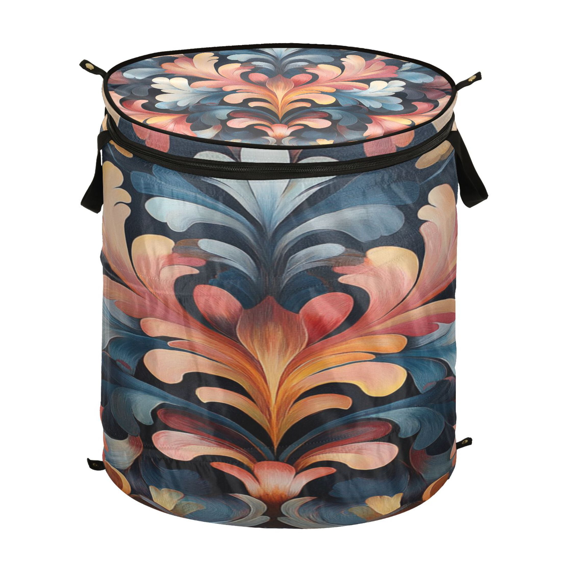 50L Large Capacity Foldable Elastic Storage Basket Laundry Basket ...
