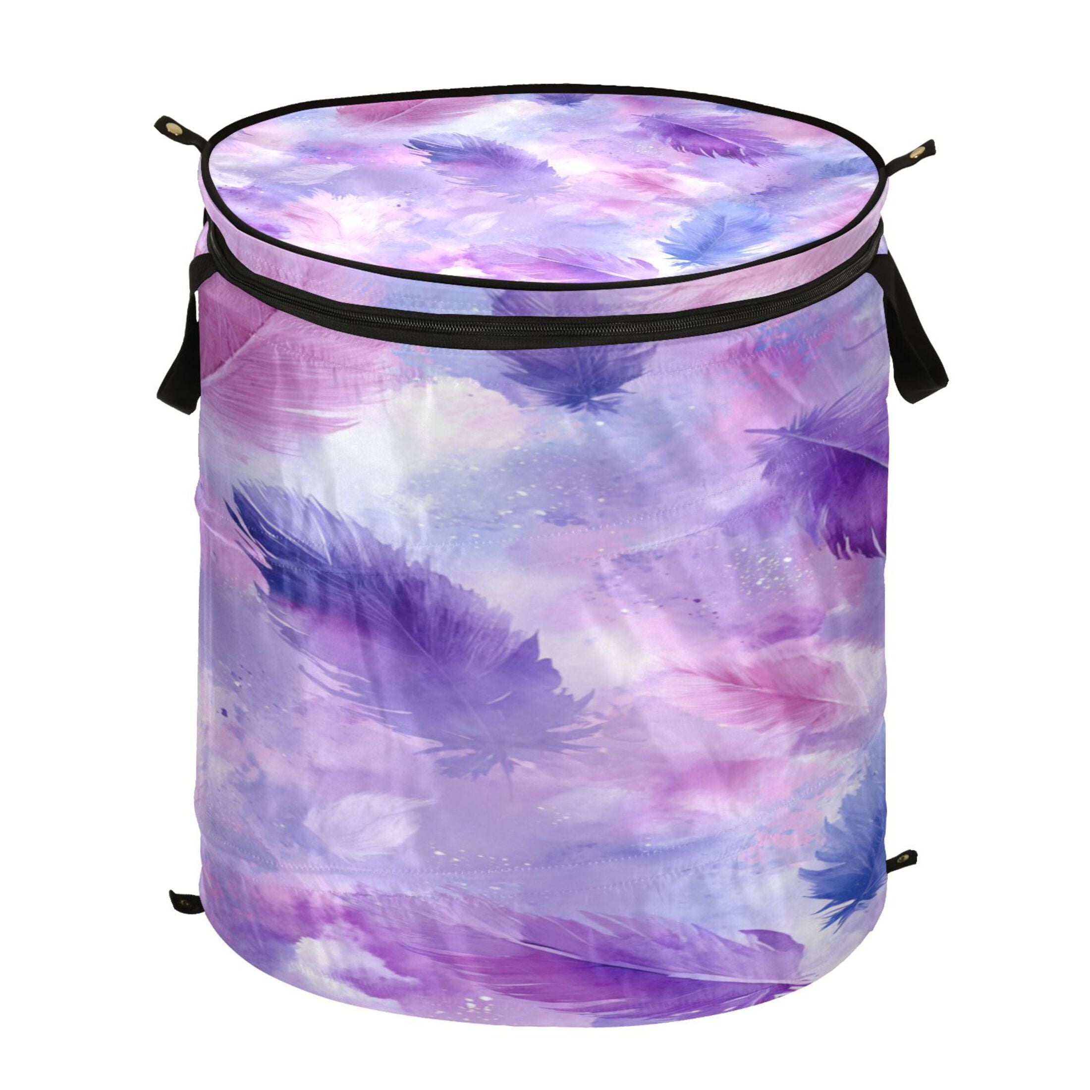 50L Large Capacity Foldable Elastic Storage Basket Laundry Basket ...