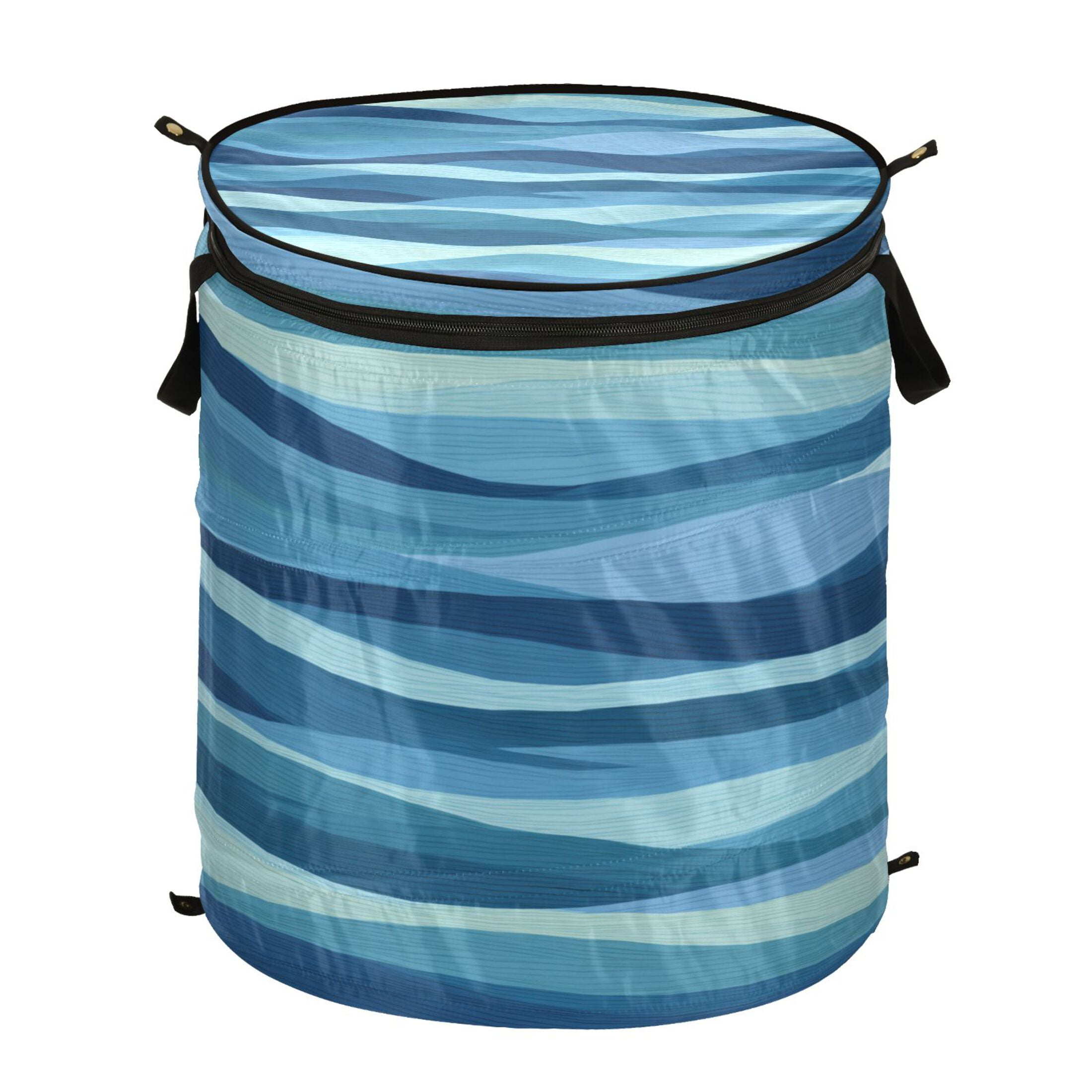50L Large Capacity Foldable Elastic Storage Basket Laundry Basket ...