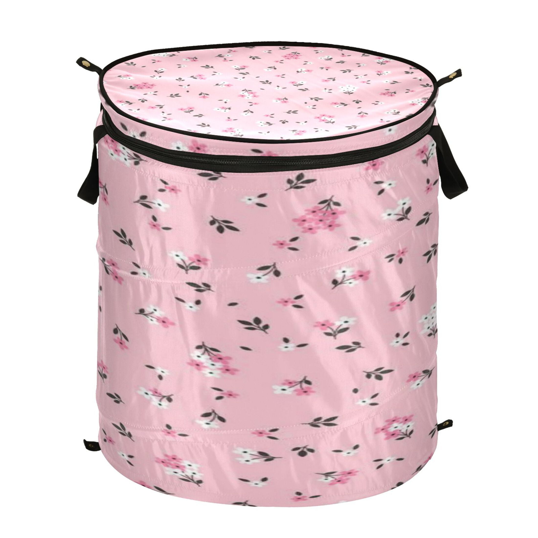 50L Large Capacity Foldable Elastic Storage Basket Laundry Basket Pink ...