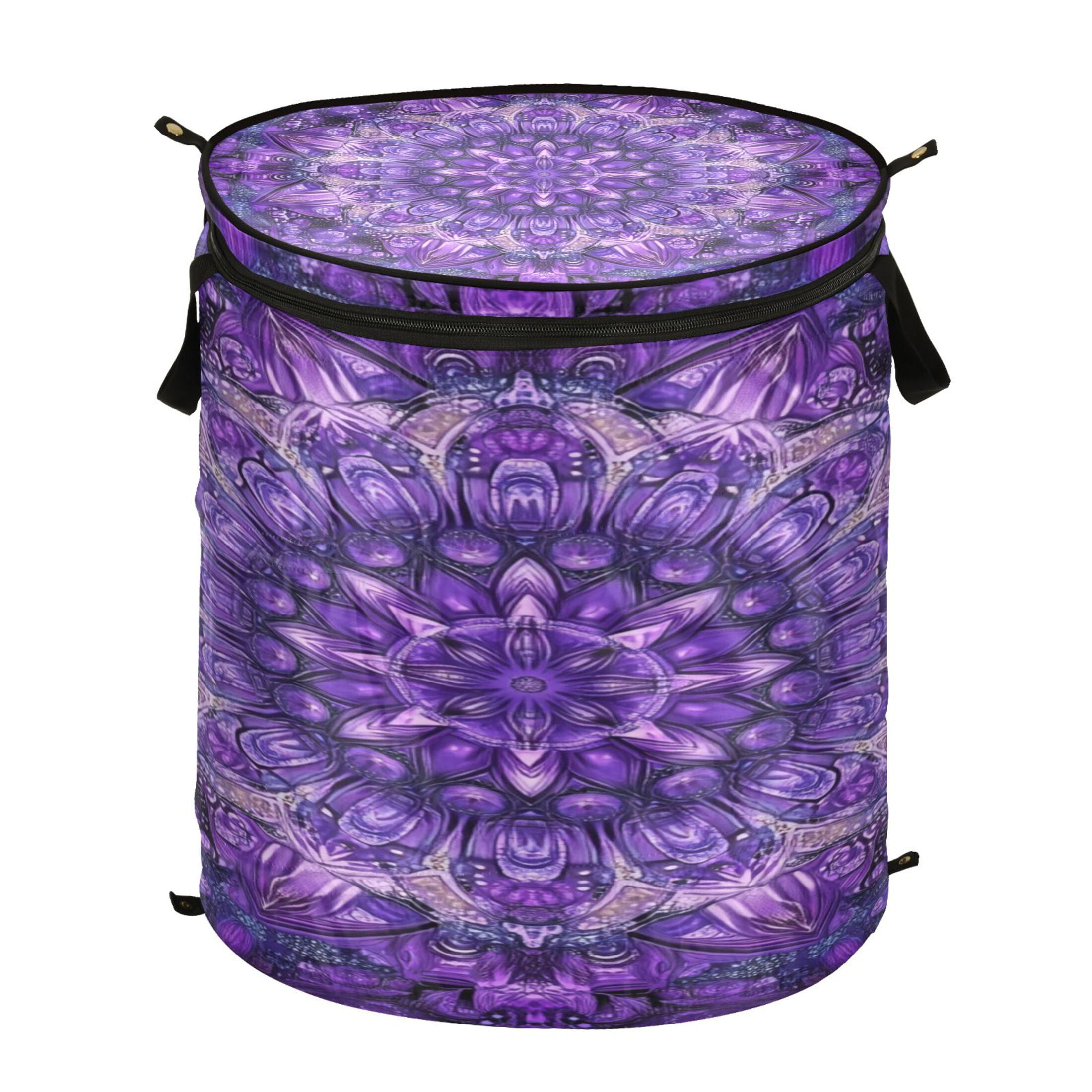 50L Large Capacity Foldable Elastic Storage Basket Laundry Basket ...