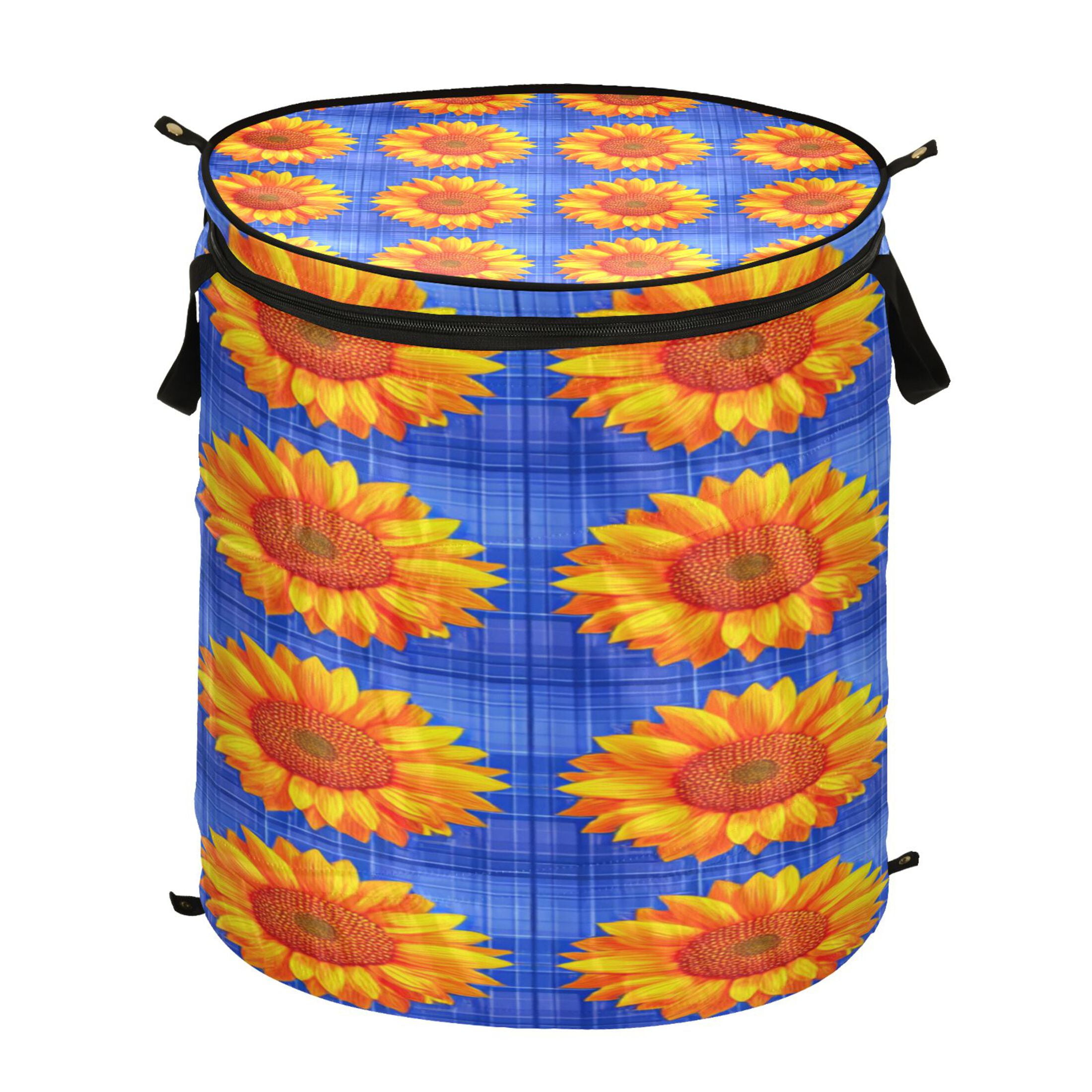 50L Large Capacity Foldable Elastic Storage Basket Laundry Basket ...