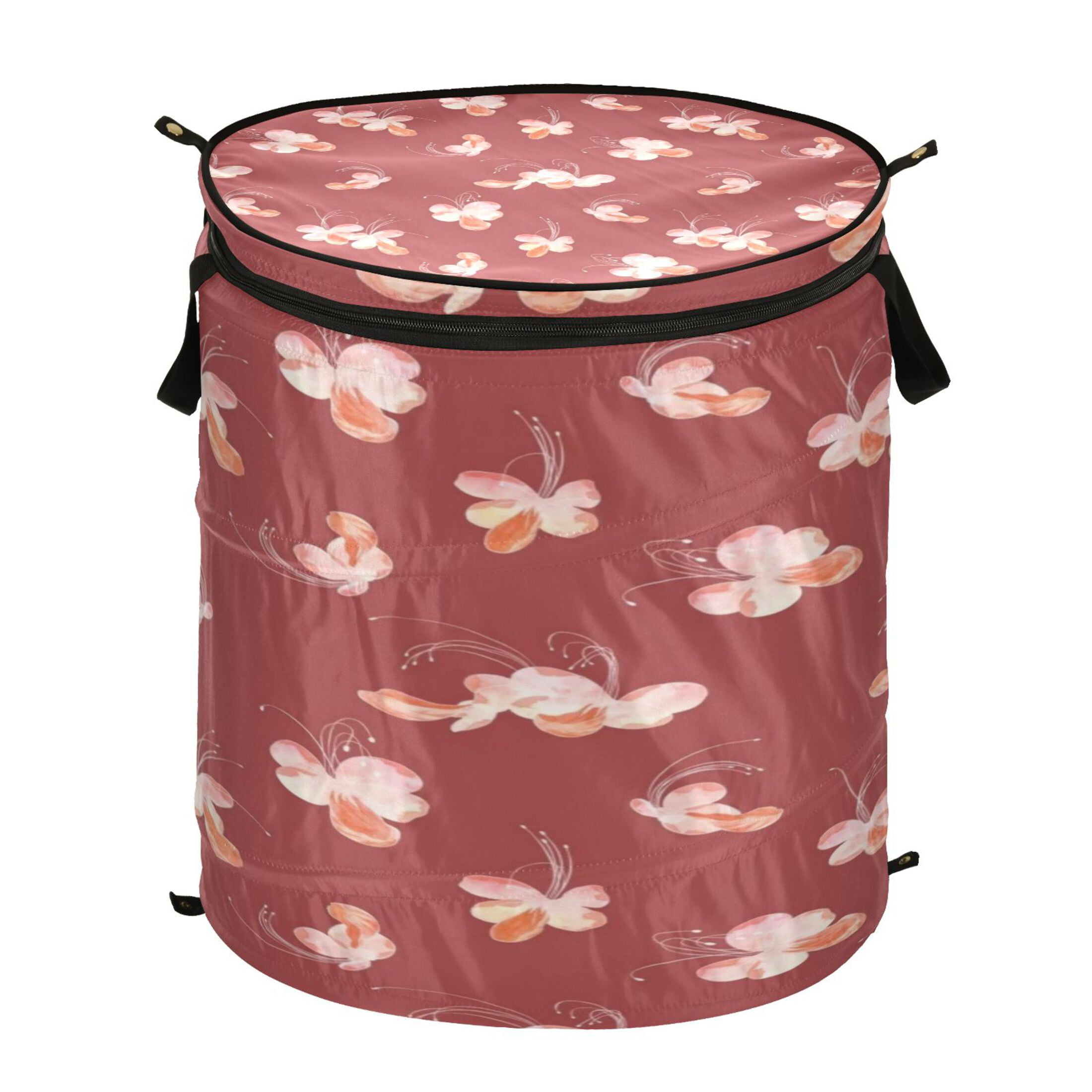 50L Large Capacity Foldable Elastic Storage Basket Laundry Basket Red ...