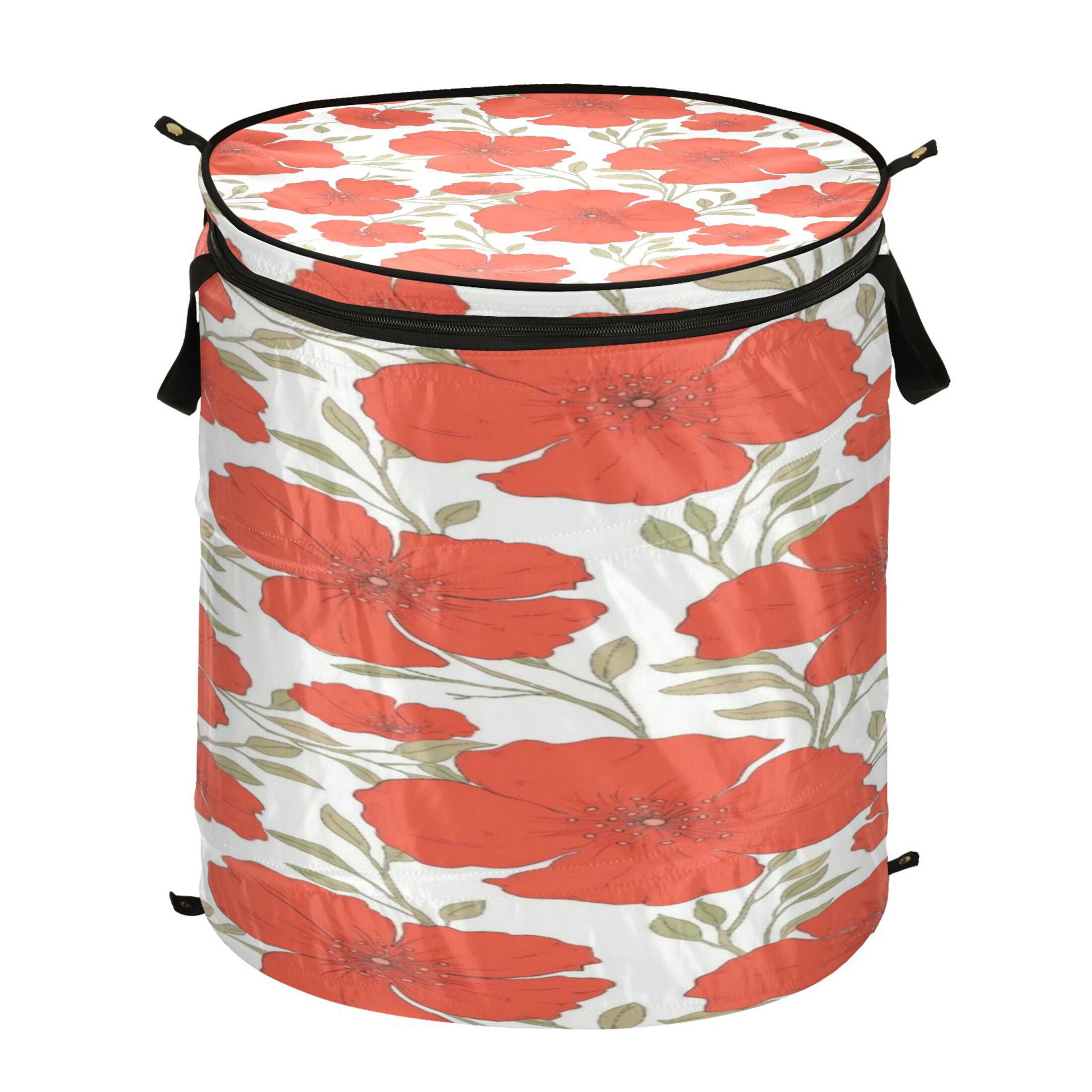 50L Large Capacity Foldable Elastic Storage Basket Laundry Basket Rope ...