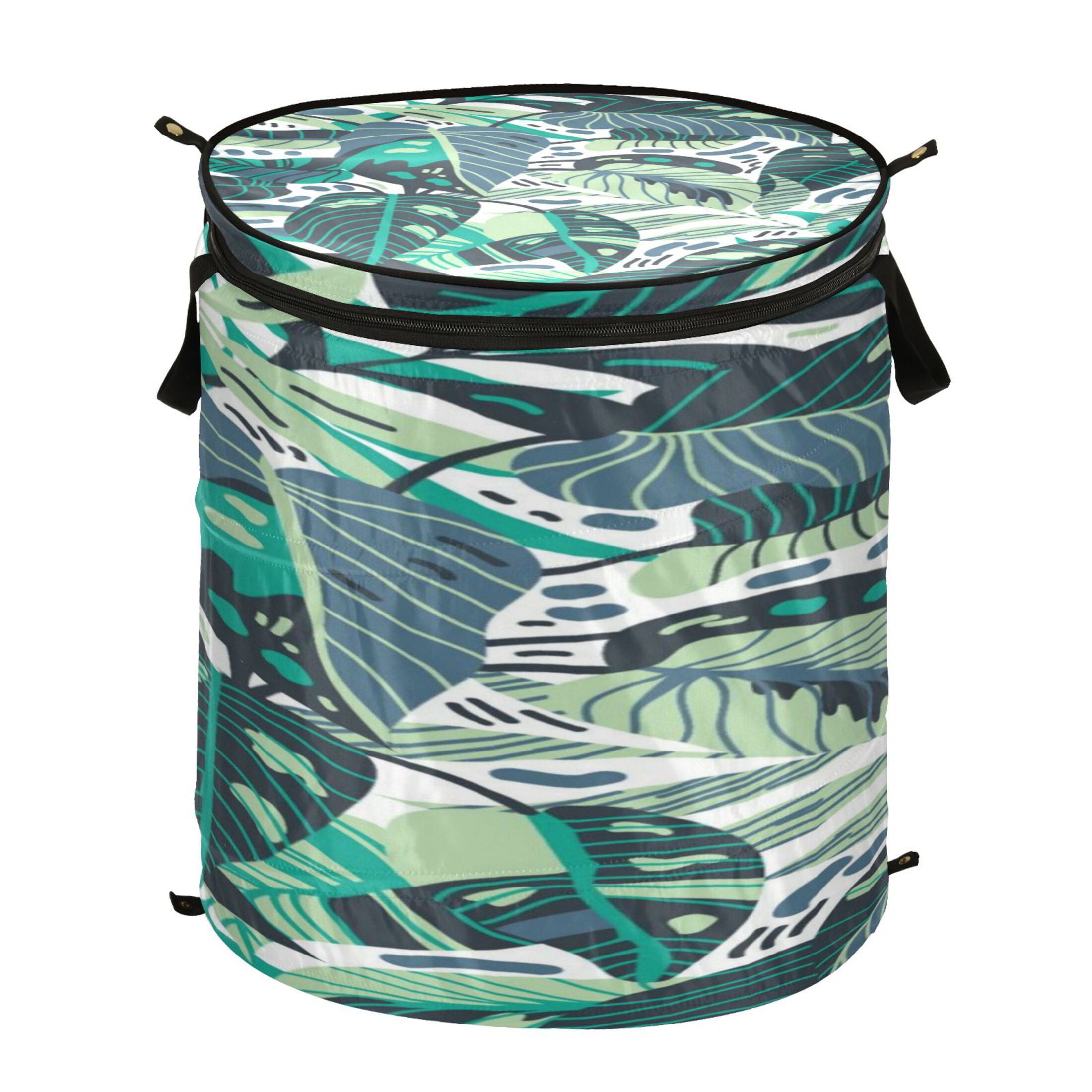 50L Large Capacity Foldable Elastic Storage Basket Laundry Basket ...