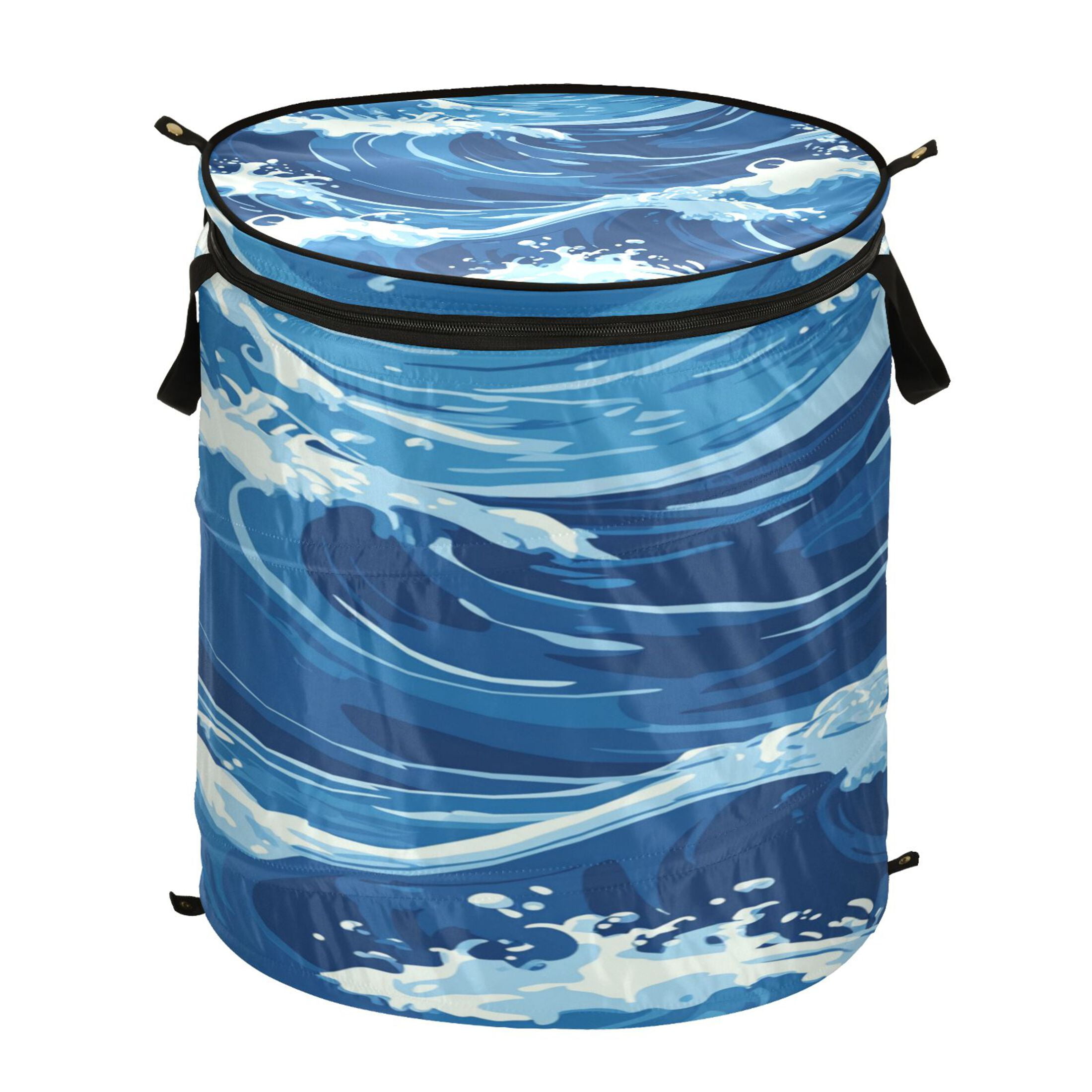 50L Large Capacity Foldable Elastic Storage Basket Laundry Basket Water ...