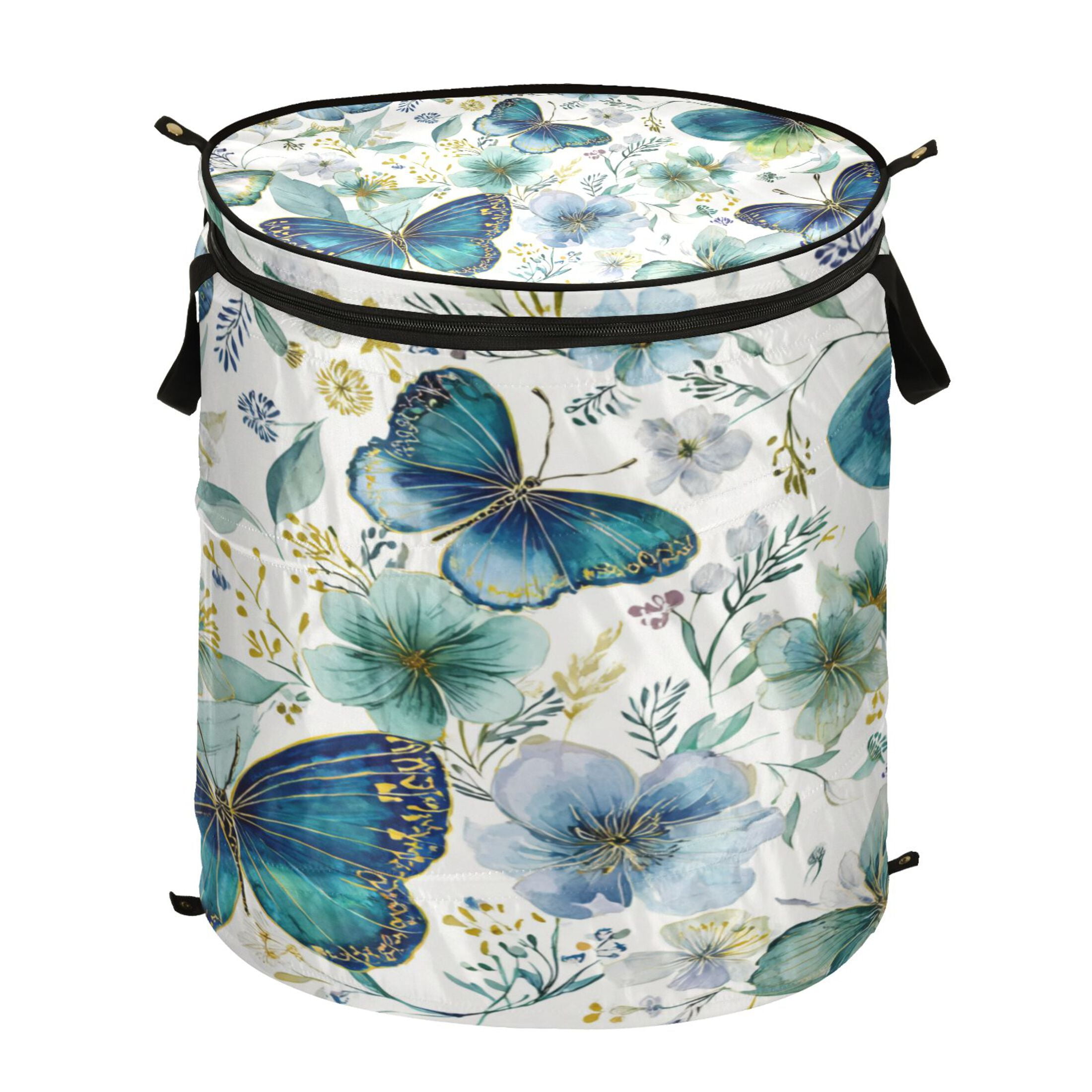 50L Large Capacity Foldable Elastic Storage Basket Laundry Basket ...