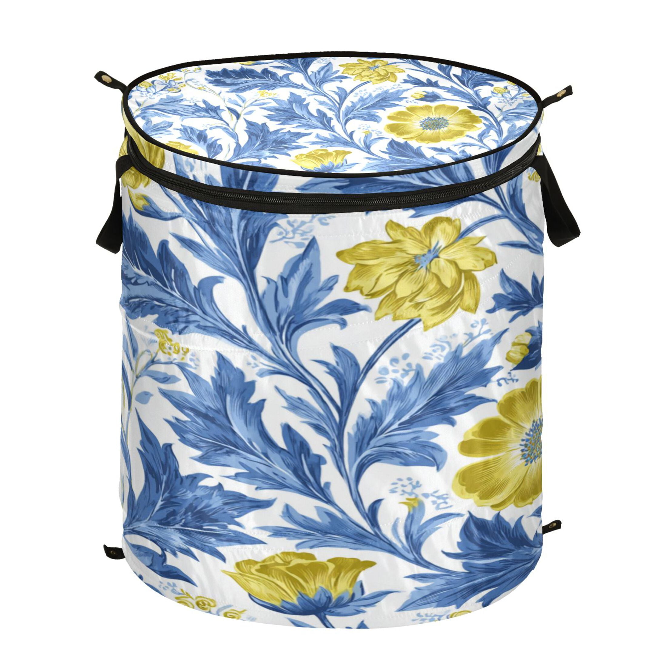 50L Large Capacity Foldable Elastic Storage Basket Laundry Basket ...