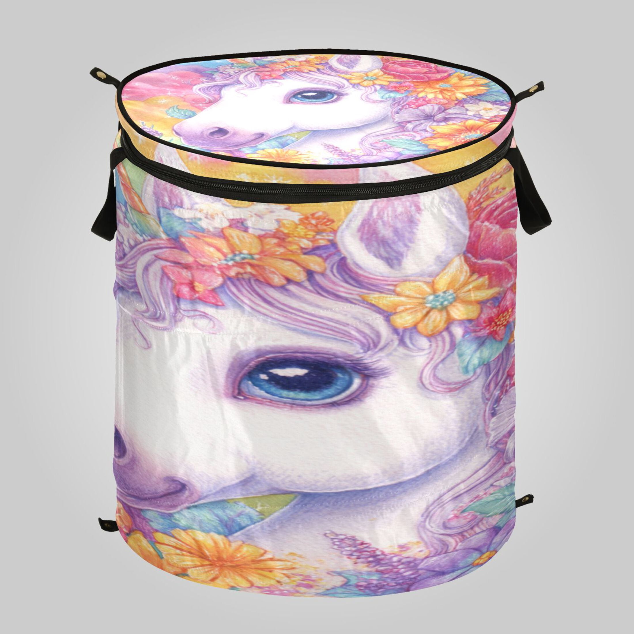 50L Large Capacity Foldable Laundry Basket, Elastic Storage Basket for ...