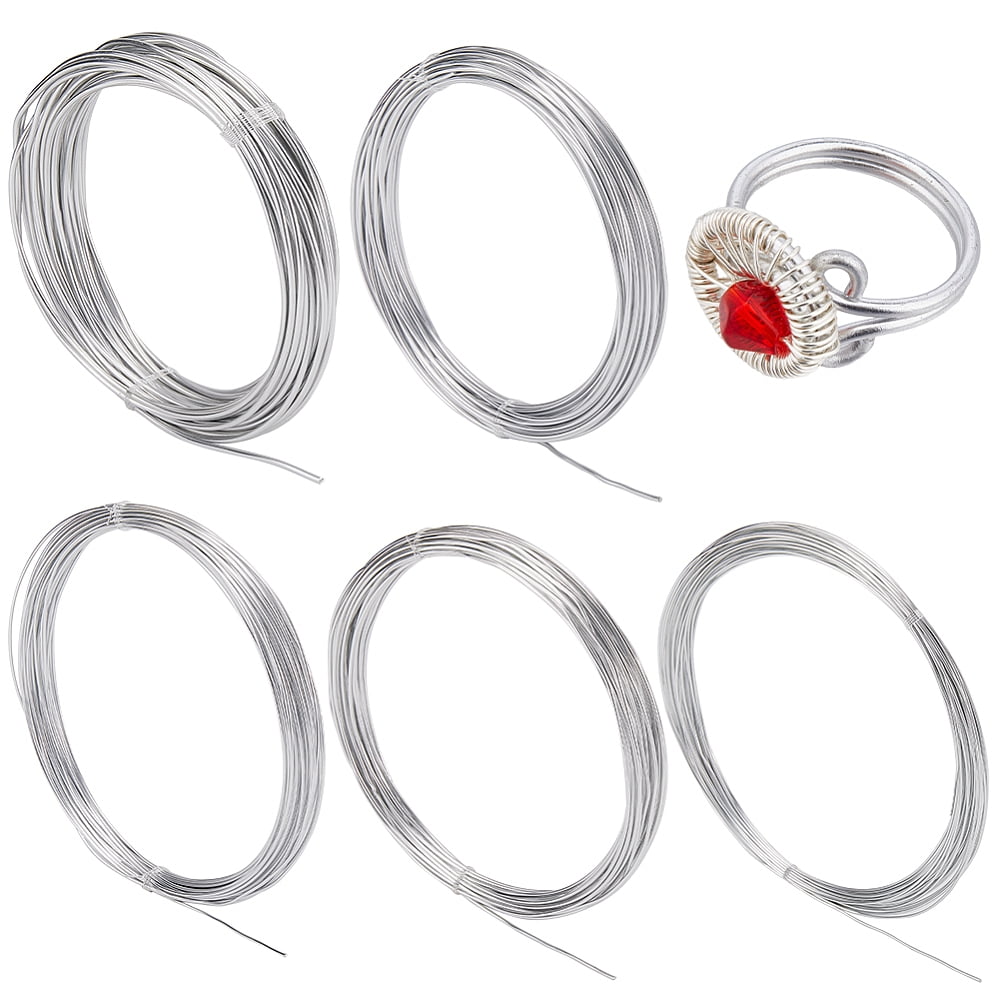 50M 5 Size Aluminum Wire Round Bendable Flexible Craft Wire with Spool ...