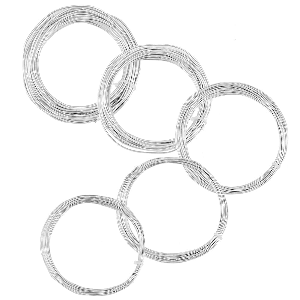 50M 5 Sizes Round Aluminum Wire 12-22 Gauge Craft Wire Bendable Metal Jewelry Craft Wire Beading ...