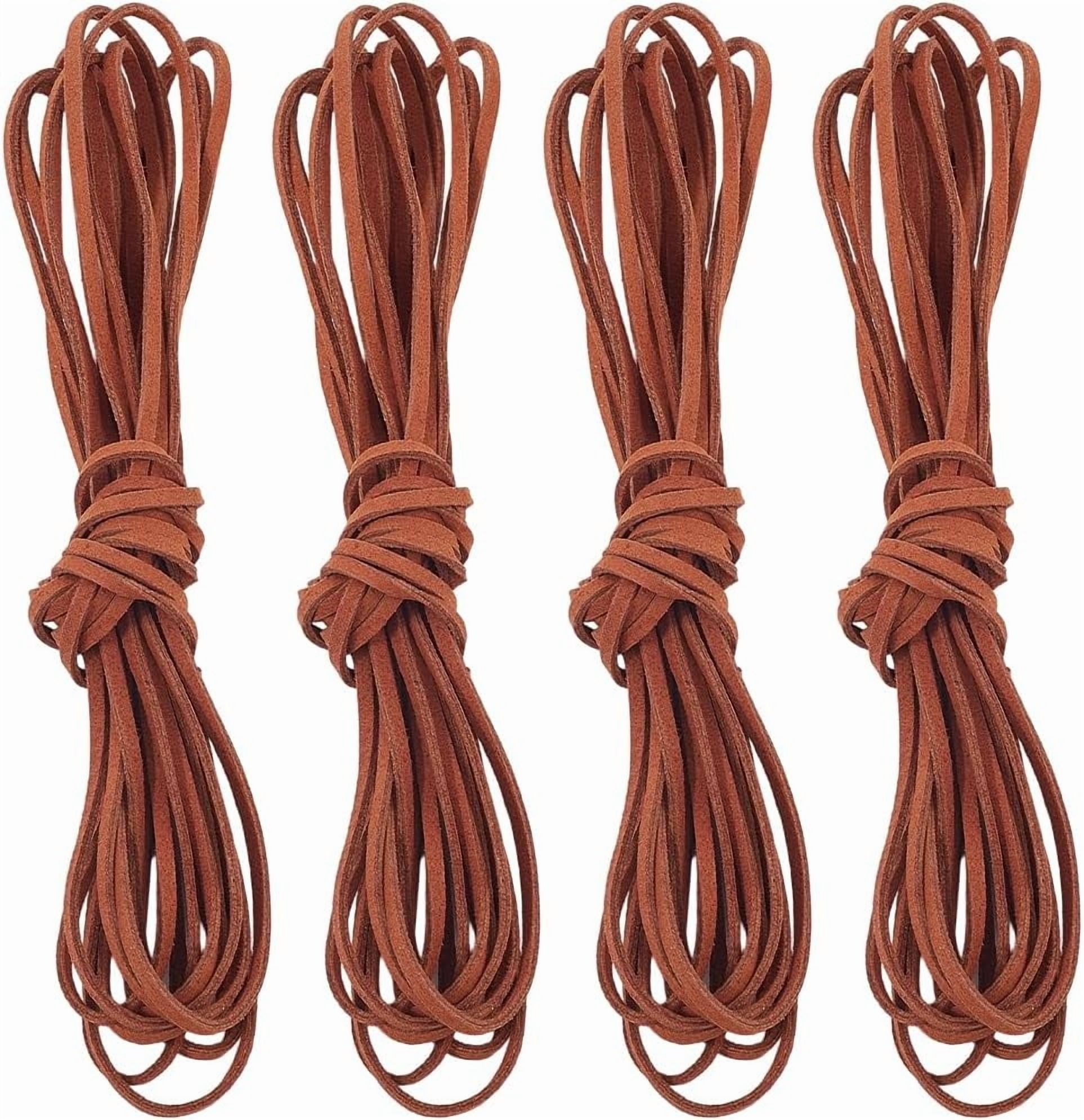 50M/54.68 Yard Suede Cord Brown Flat Leather String Chocolate Lace 2 ...