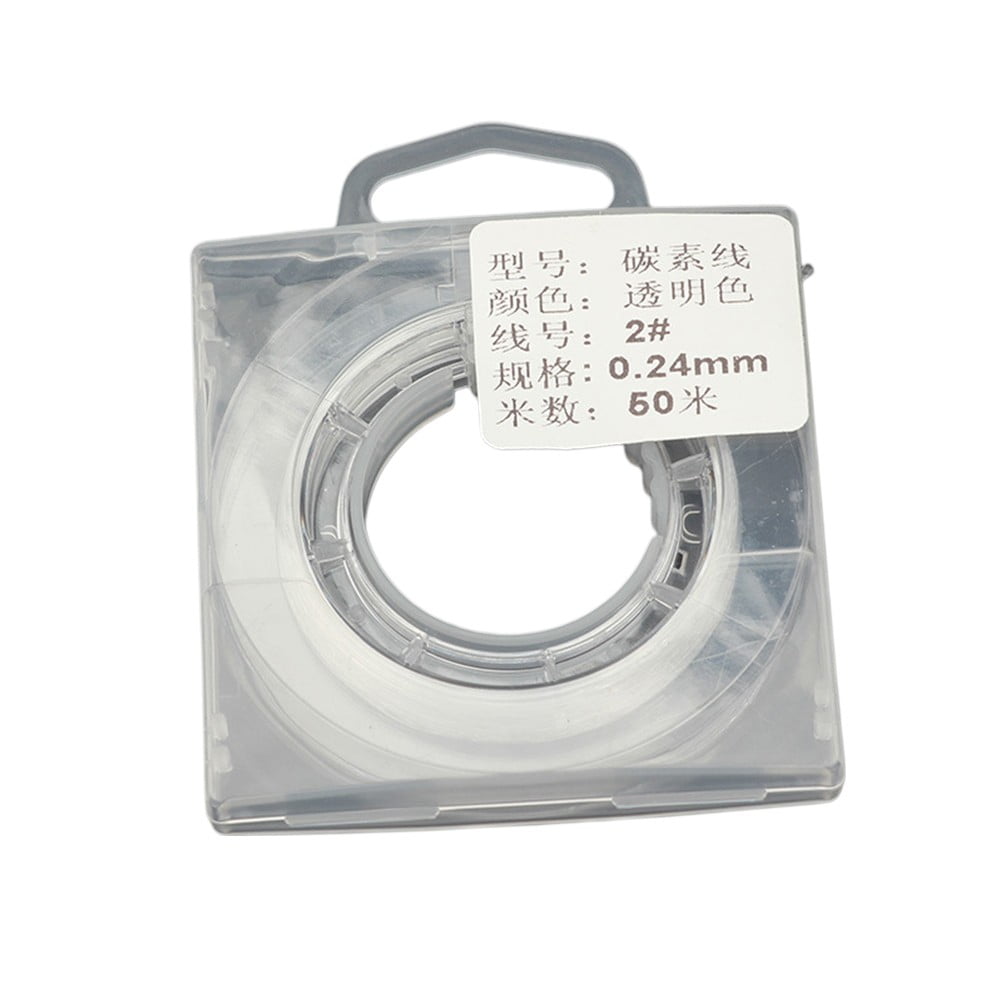 50M Fluorocarbon Leader Sinking Fishing Line Carbon Fiber Thread 1.81-3 ...