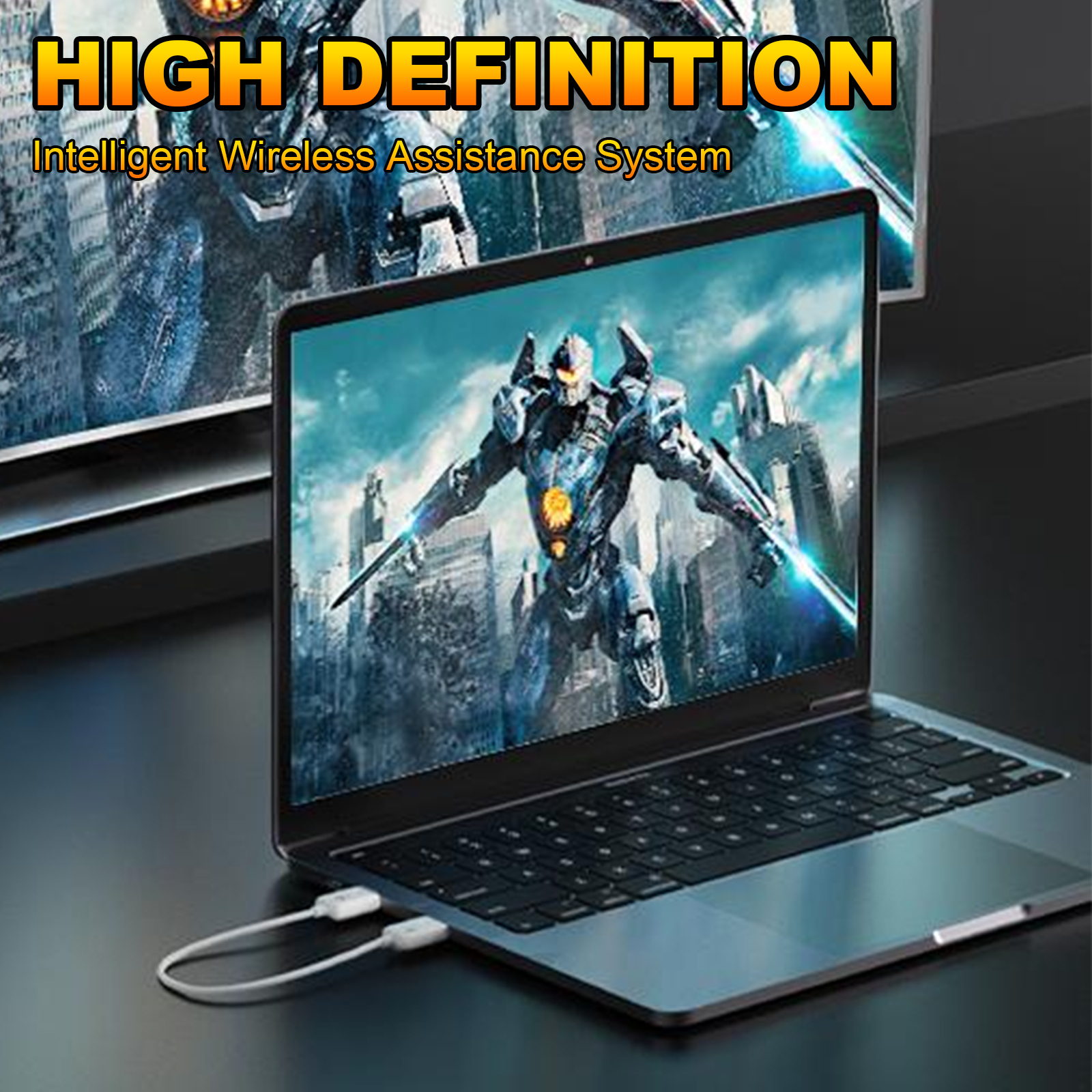 50M Wireless HDMI Extender Video Transmitter Receiver for PC Phone To ...