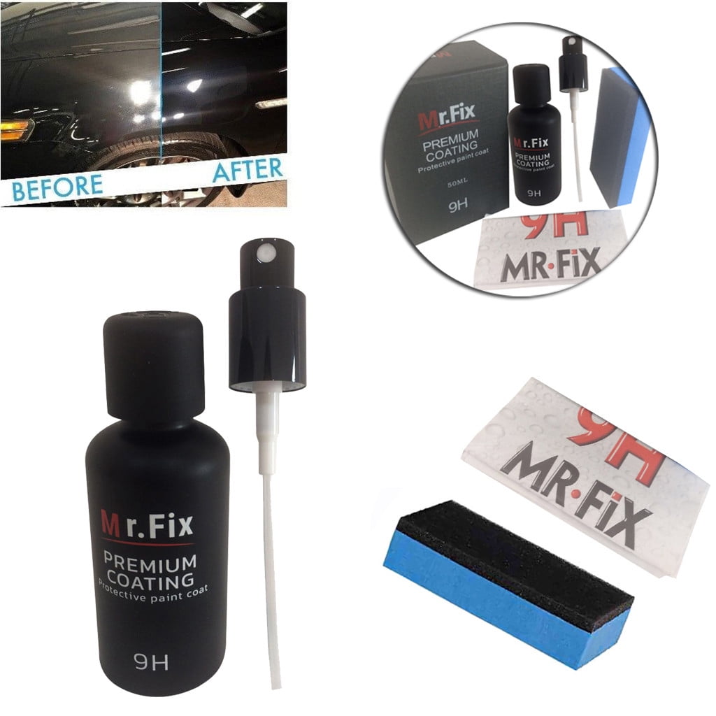 50ML Mr Fix 9H Car Ceramic Coating – Oxidation Resistant Liquid Spray, Hydrophobic Glass Coating ...