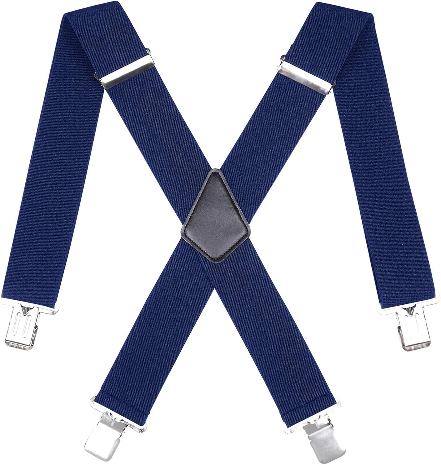 50MM Wide Men Trouser Braces - X Shape Adjustable Elasticated Heavy ...