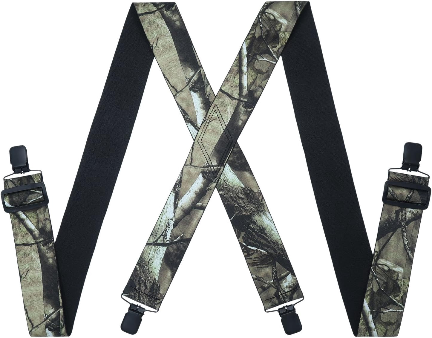 50MM Wide Men Trouser Braces - X Shape Adjustable Elasticated Heavy ...