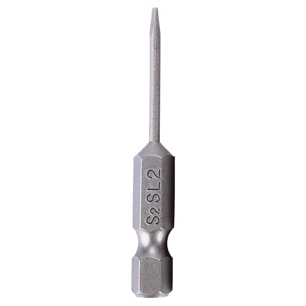 50Mm Alloy Steel Flat Head Slotted Tip Magnetic Screwdriver Bit 2.0-6 ...