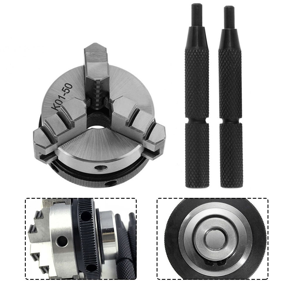 50mm Three Jaw Manual Chucks Lathe Mandrel M14 Thread Machine Tools ...