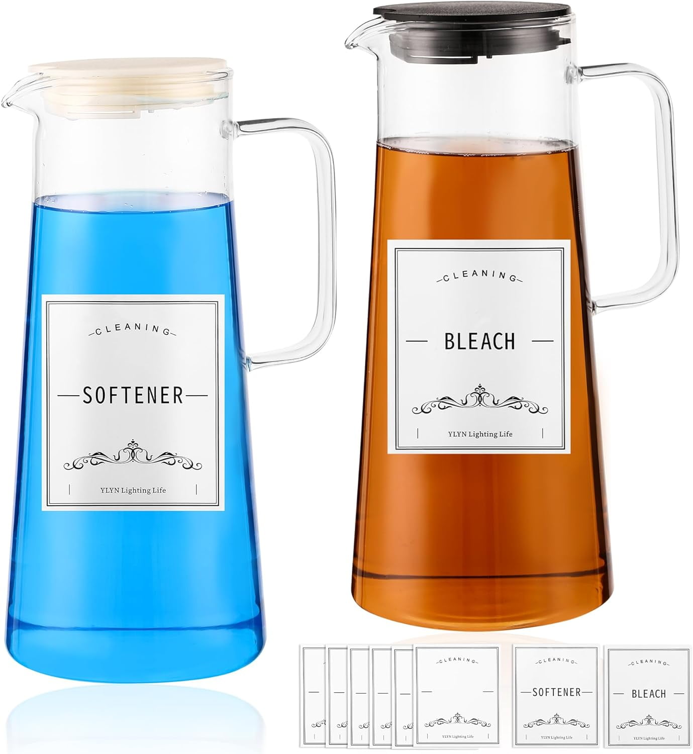 50Oz Laundry Detergent Dispenser. 2Pcs Glass Detergent Dispenser ...