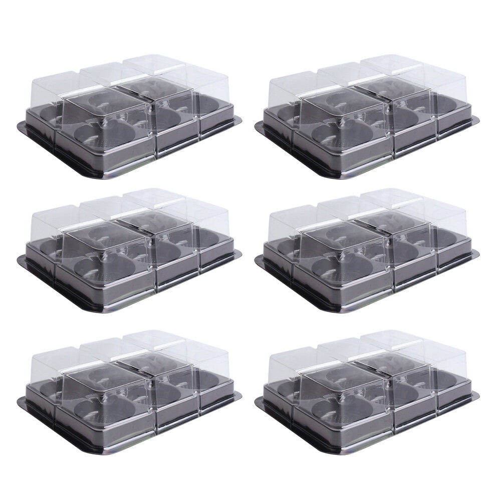 50PACK 6 Grids Moon Cake Trays Mooncake Packaging Box Container Holder ...