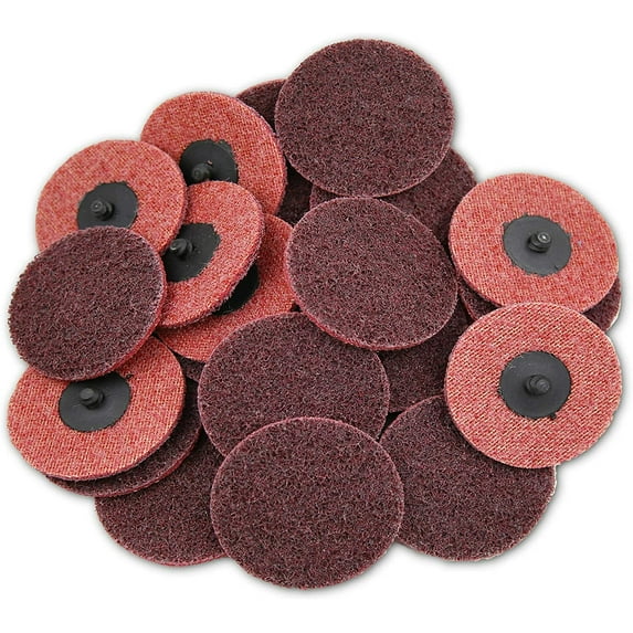 50PC 3 inch Medium Surface Conditioning Roll Lock Sanding Disc Die ...