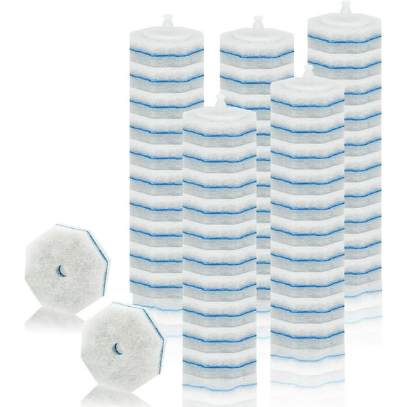 50PC Toilet Bowl Wand Refills, Disposable Toilet Brush Heads, Wall ...