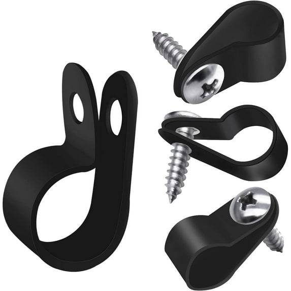50PCS 1/2 Inch Rope Light Clips P-Style Mounting Clips Plastic Cable ...