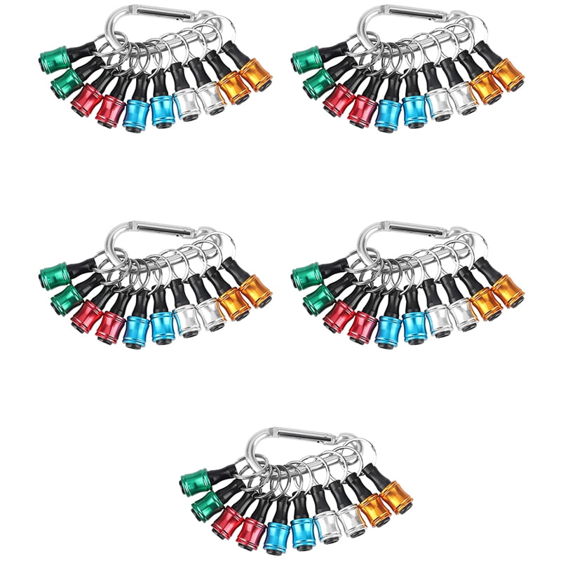 50PCS 1/4Inch Hex Shank Screwdriver Bits Holder Extension Bar Keychain ...