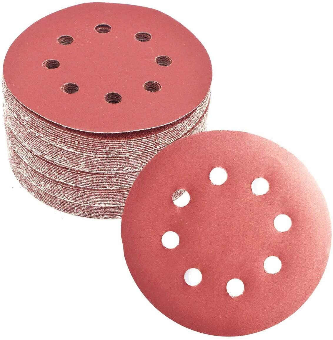 50PCS 1000 Grit 5 inch Sanding Discs Hook Loop 8-Hole Orbital Sander ...