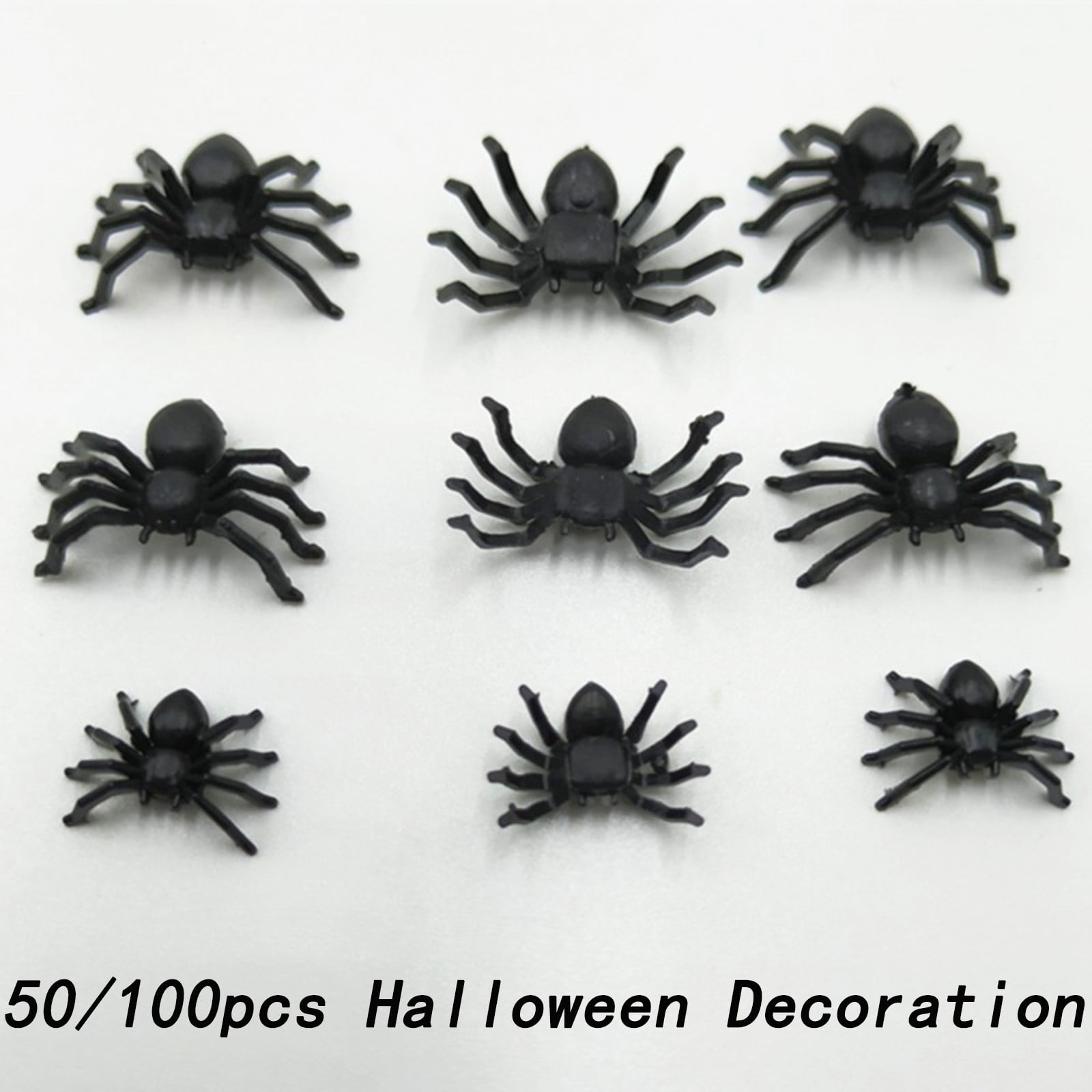 50PCS/100PCS Horror Plastic Spider Small Fake Spider Prank Toy Suitable ...