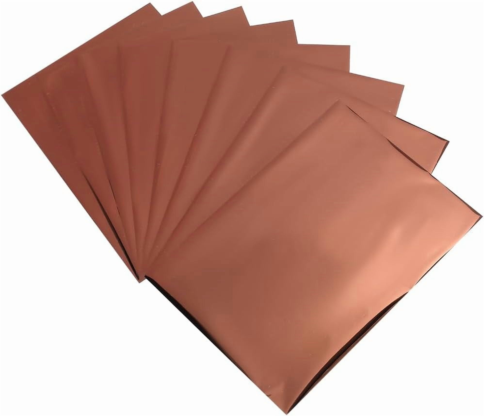 50PCS 11.4 x 8.4 Toner Reactive Foil Transfer Sheets Brown Metallic Hot ...