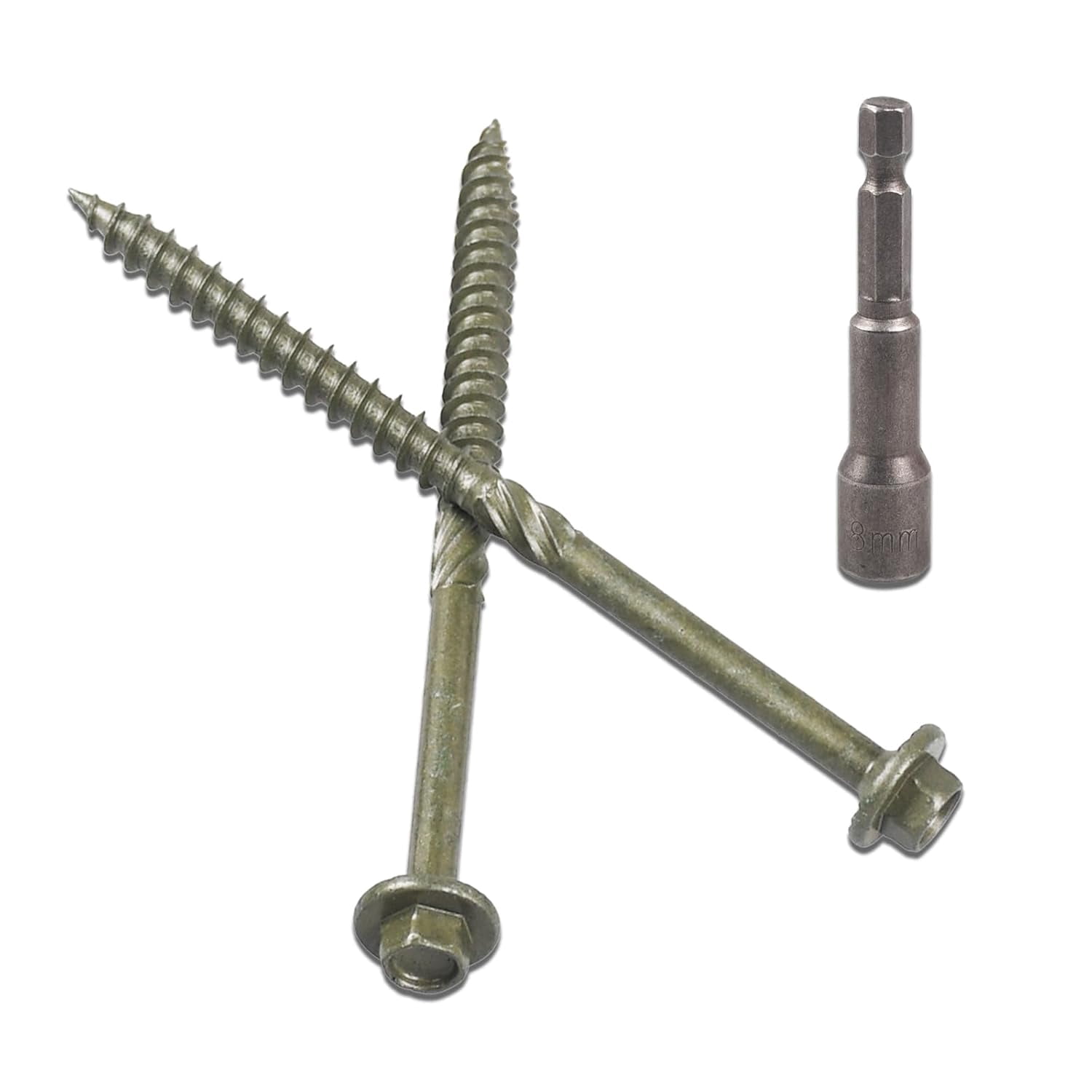 50PCS #14 x 4 Inch Wood Structural Screws Timber Screws - Rust ...