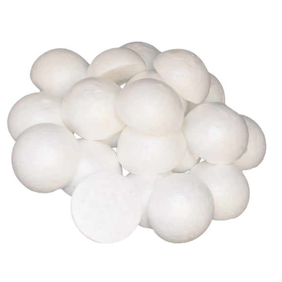 Styrofoam Half Balls White