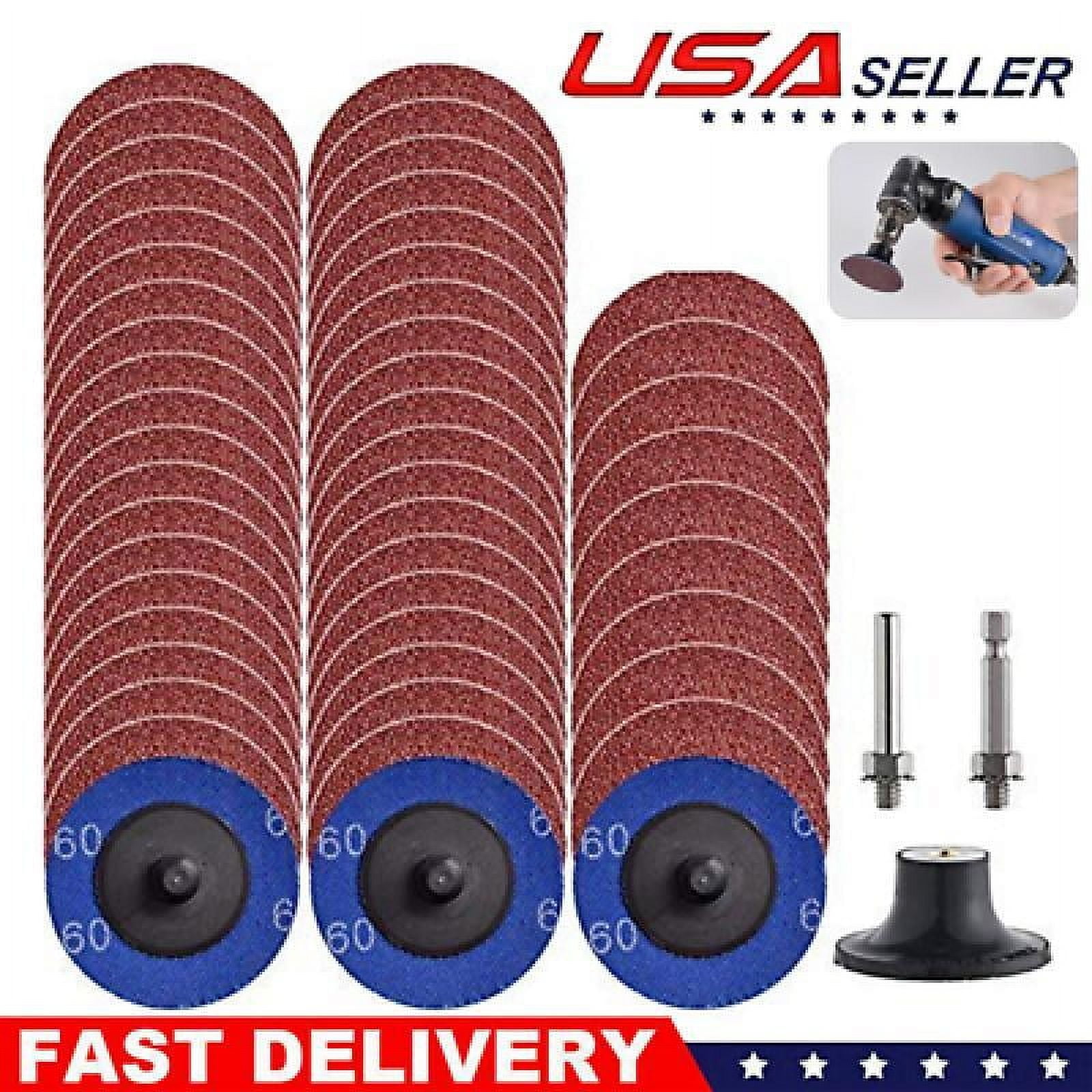 50PCS 2 inch 36 Grit A/O Roll Lock Die Grinder Quick Change Sanding ...