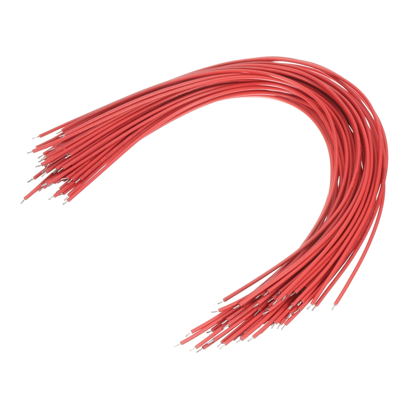 50PCS 20AWG Breadboard Jumper Cable Wires Tinned 1 Pin 30CM for DIY ...