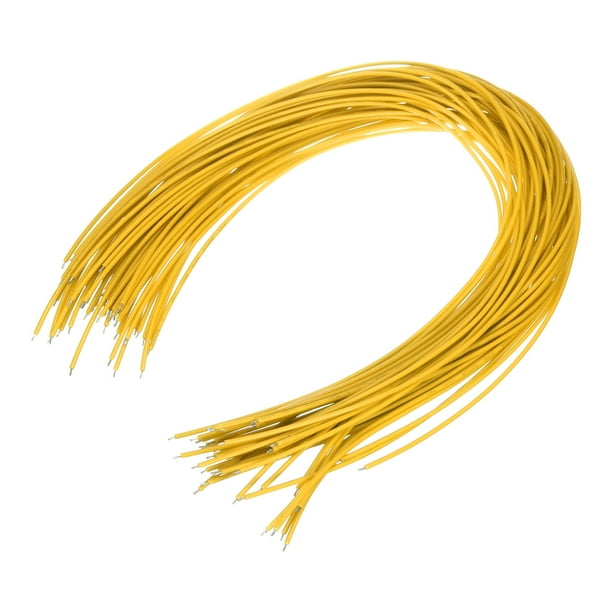 50PCS 20AWG Breadboard Jumper Cable Wires Tinned 1 Pin 40CM for DIY ...