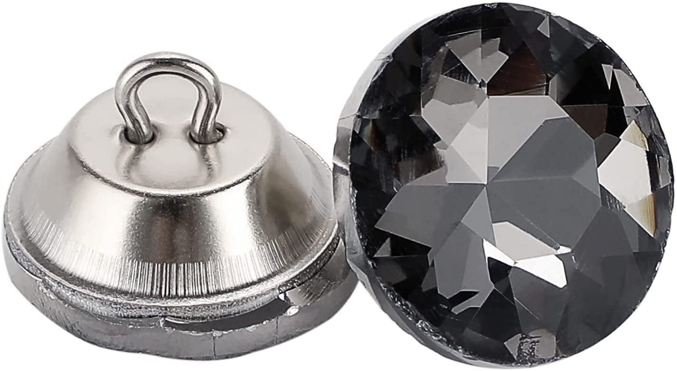 50PCS 20MM Rhinestone Crystal Sewing Buttons Glass Diamond Tufter ...