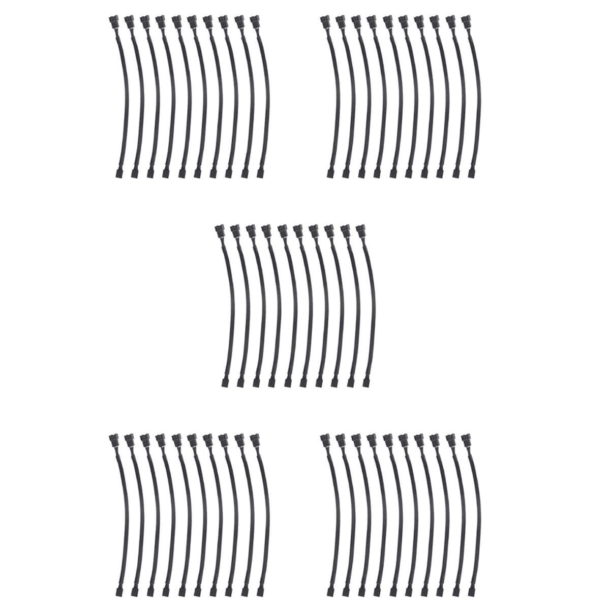 50PCS 4 Pin PWM Fan Extension Power Cable Connector Case Male to Female ...