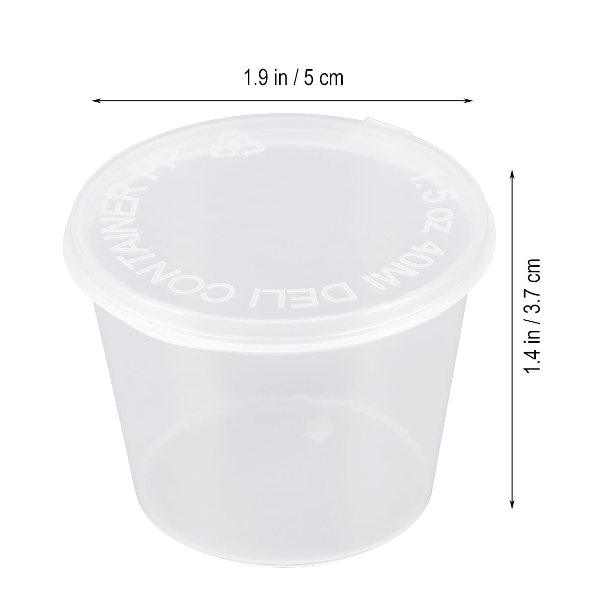 50PCS 40ml Disposable Plastic Portion Cups Clear Portion Container with ...