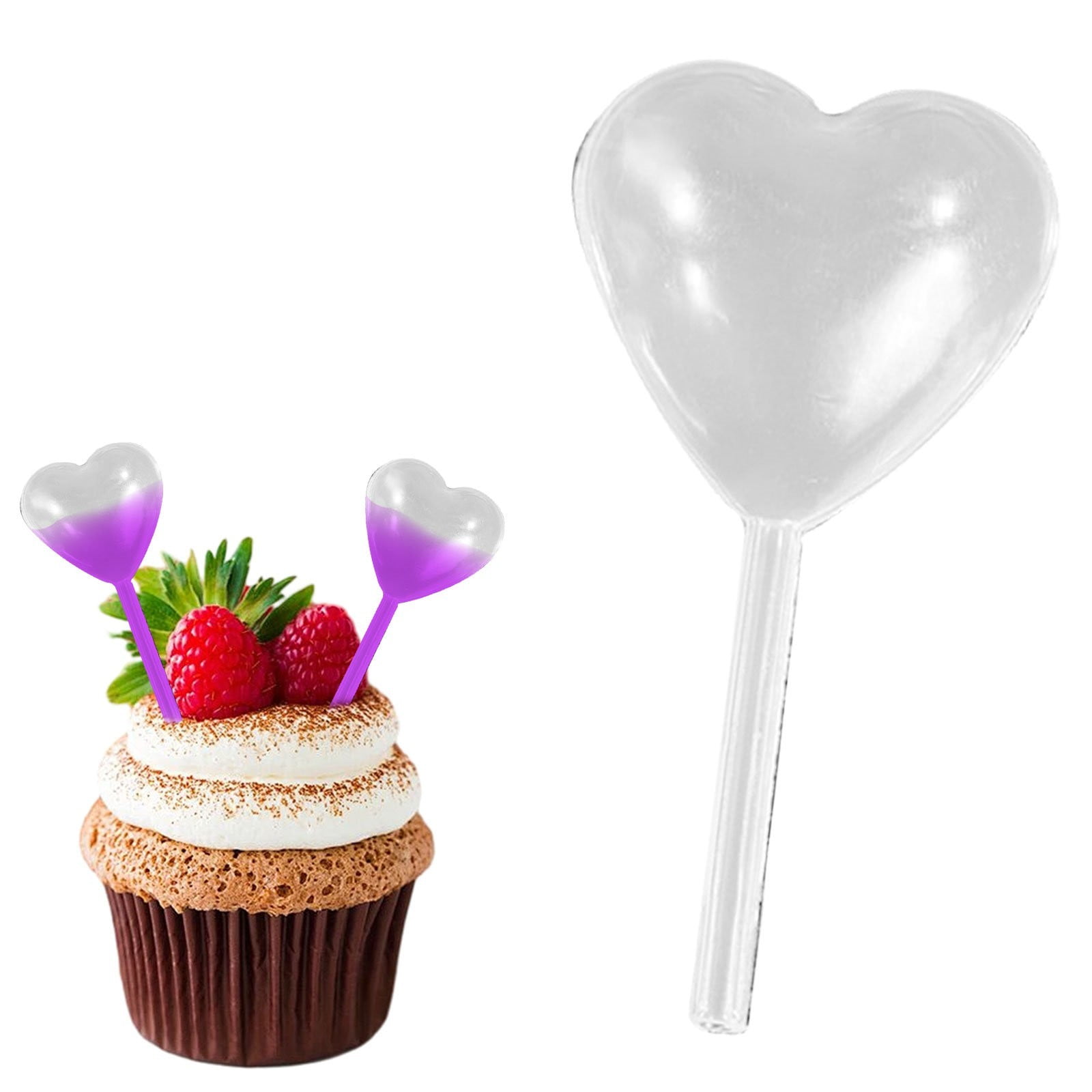 50PCS 4ml Mini Transfer Cupcakes Pipettes Heart Round for Dessert ...